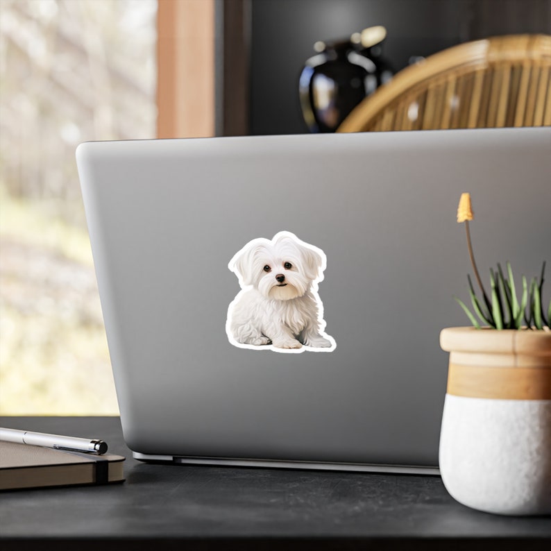 Maltese Sticker Vinyl Dog Decals - Etsy