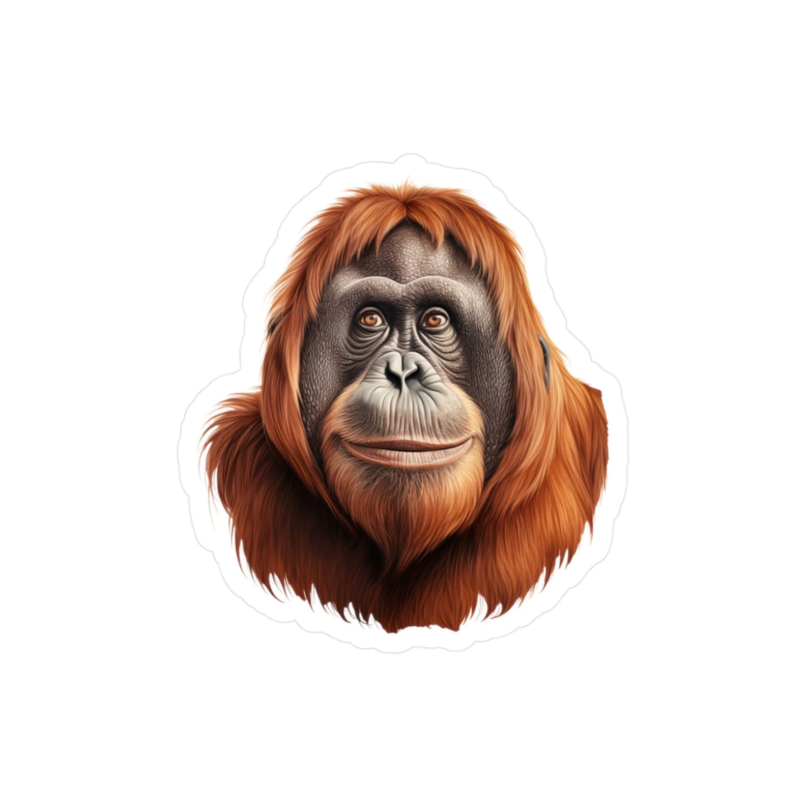 Orangutan Sticker | Monkey Vinyl Decal | Car Decal | Laptop Sticker ...