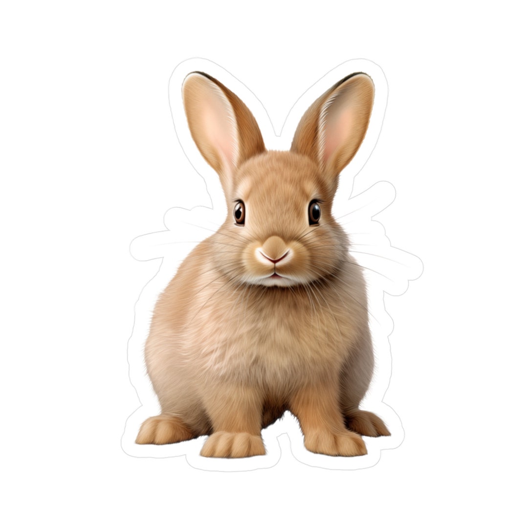 Cottontail Bunny Sticker | Cute Rabbit Vinyl Decal | Animal Car Decal ...