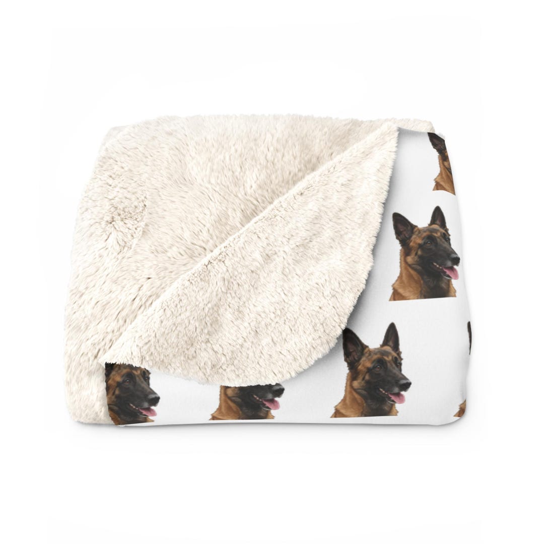 Belgian Malinois Sherpa Fleece Blanket - Dog Lover Gift, Cozy Home ...
