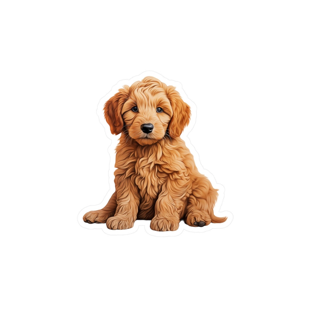 Goldendoodle Sticker - Vinyl Dog Decals - Dog Laptop Stickers - Dog Car ...
