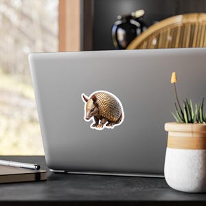 Armadillo Sticker Decal, Cute Animal Vinyl Decal, Laptop Sticker, Car ...