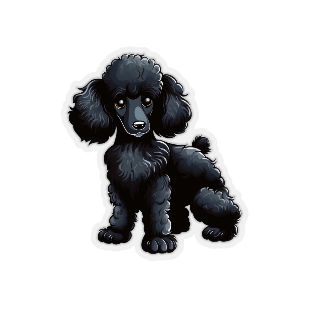Black Poodle Sticker | Dog Laptop Sticker | Pet Phone Decal | Dog Decal ...