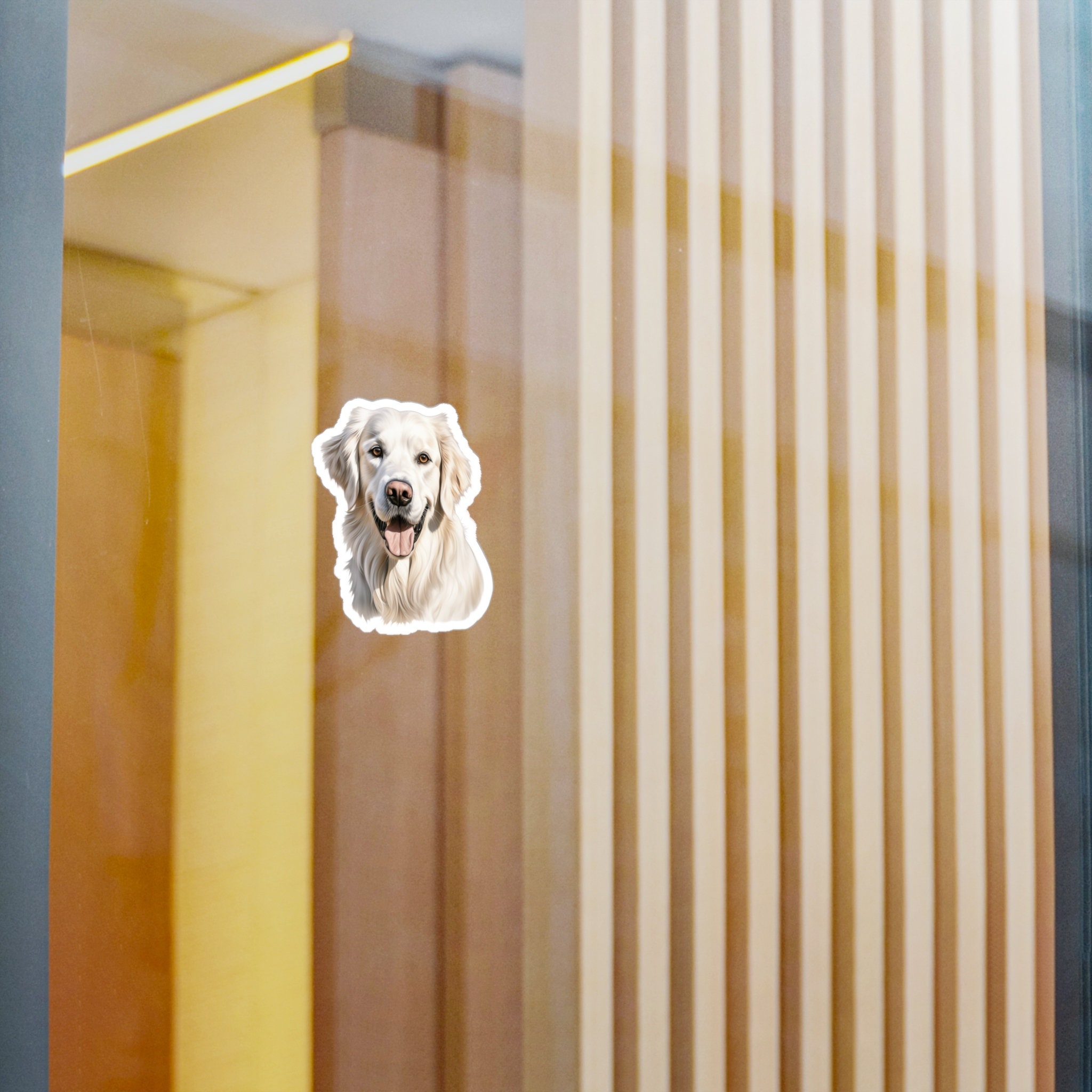 White Golden Retriever Sticker Dog Vinyl Decals English Cream Retriever ...