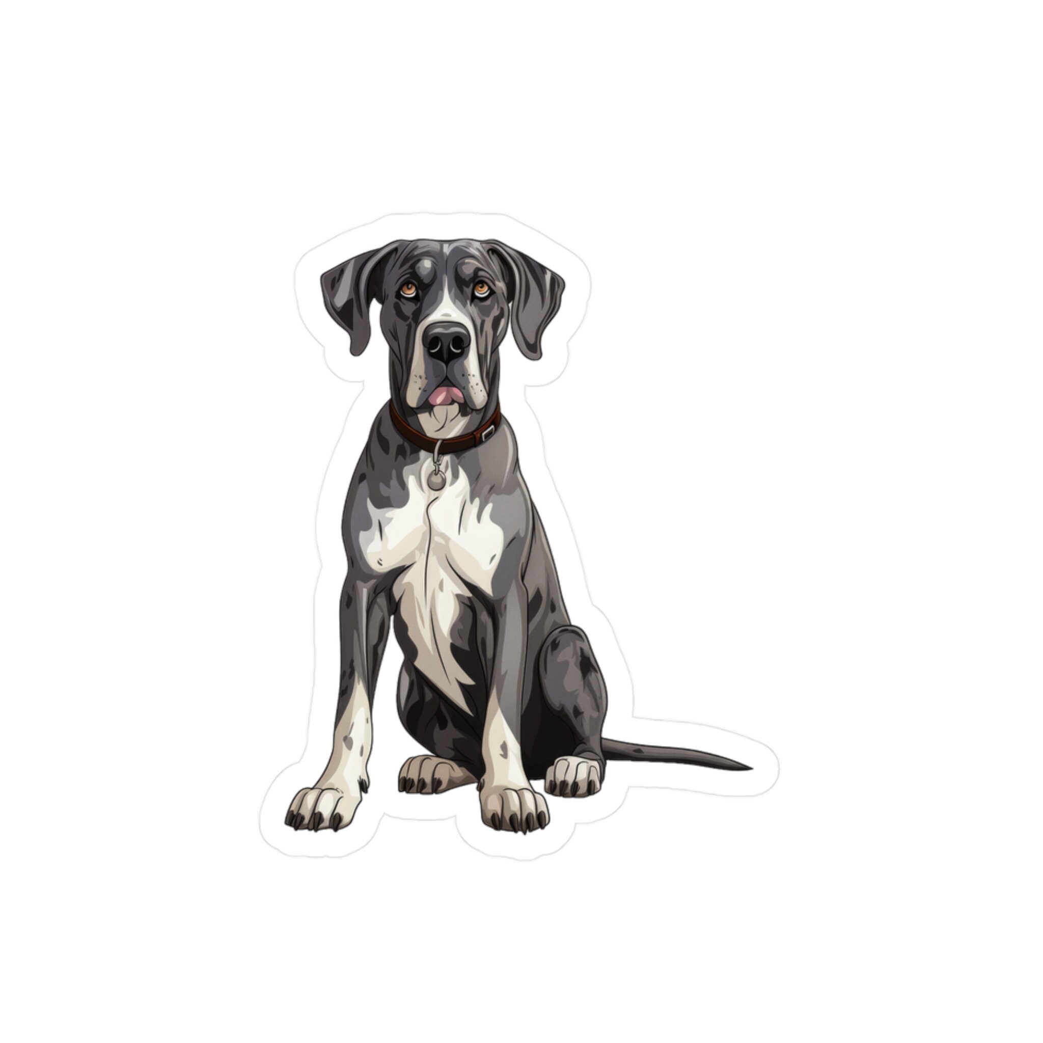 Great Dane Sticker Kiss-cut Vinyl Dog Decals - Etsy