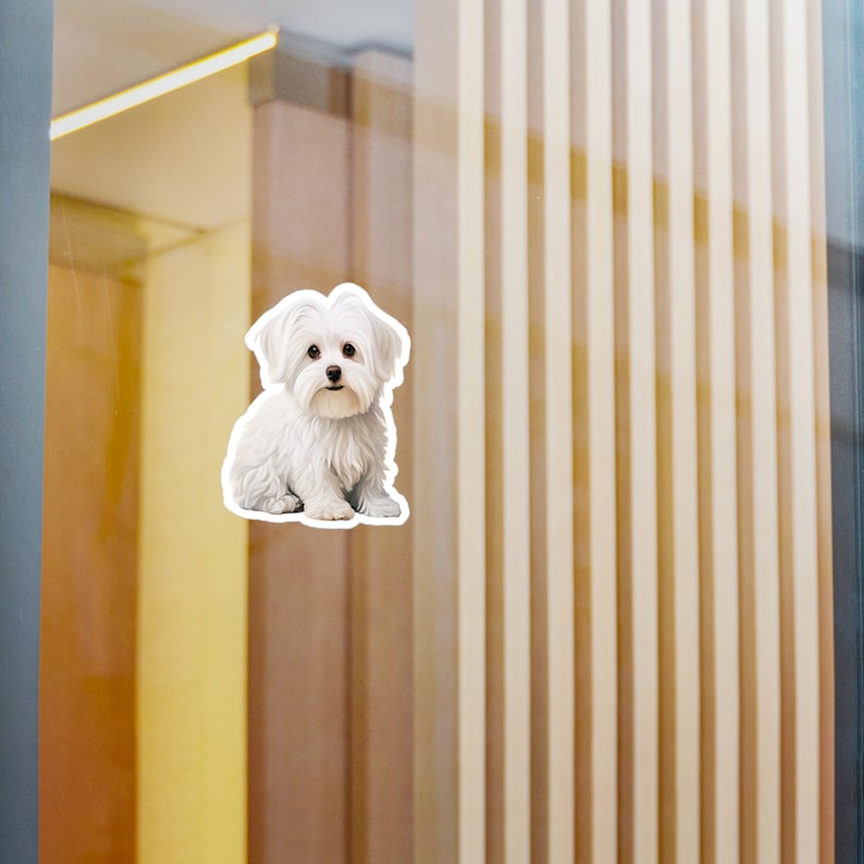 Maltese Sticker Vinyl Dog Decals - Etsy