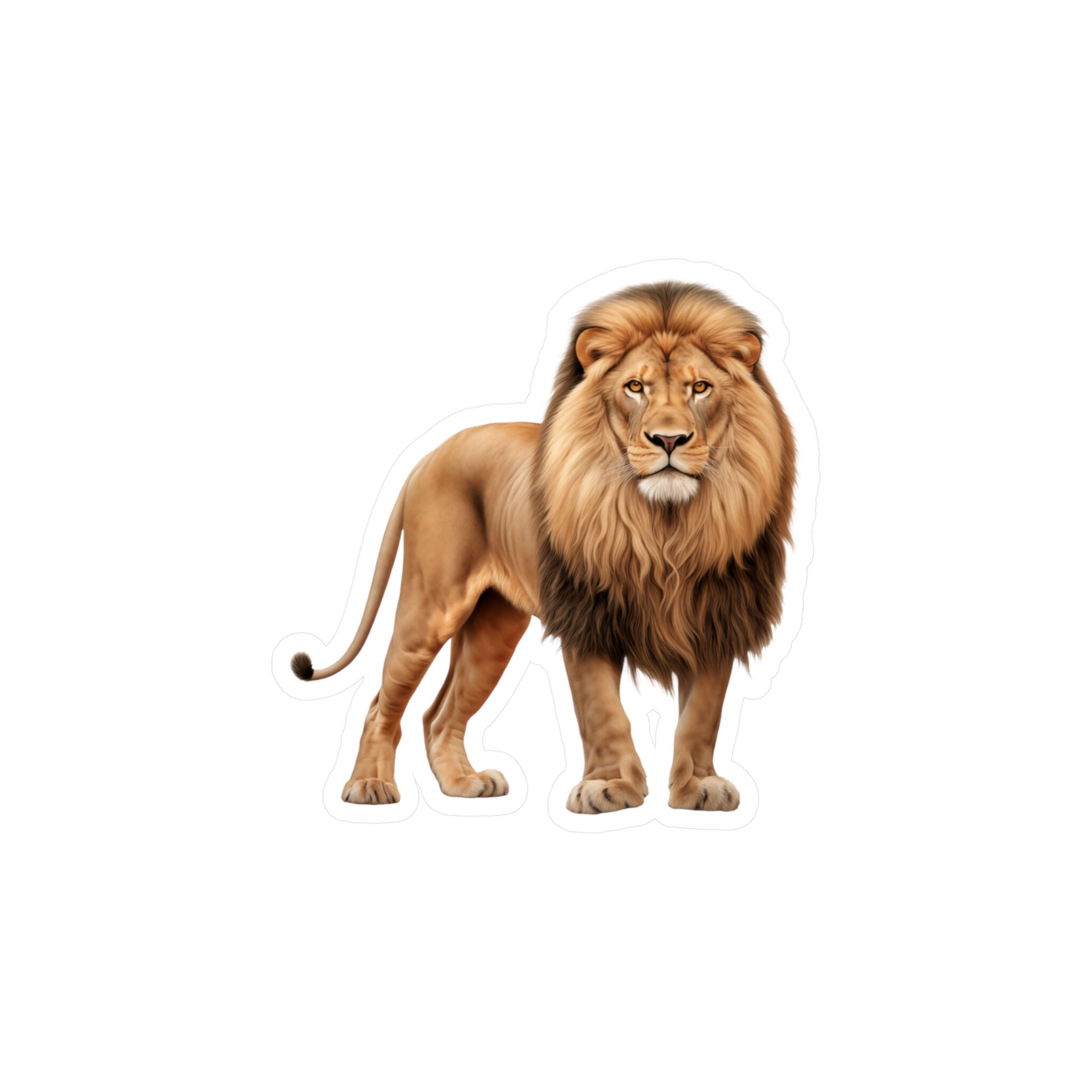 Lion Sticker Vinyl Animal Decals Lion Laptop Sticker Lion Car Decal ...