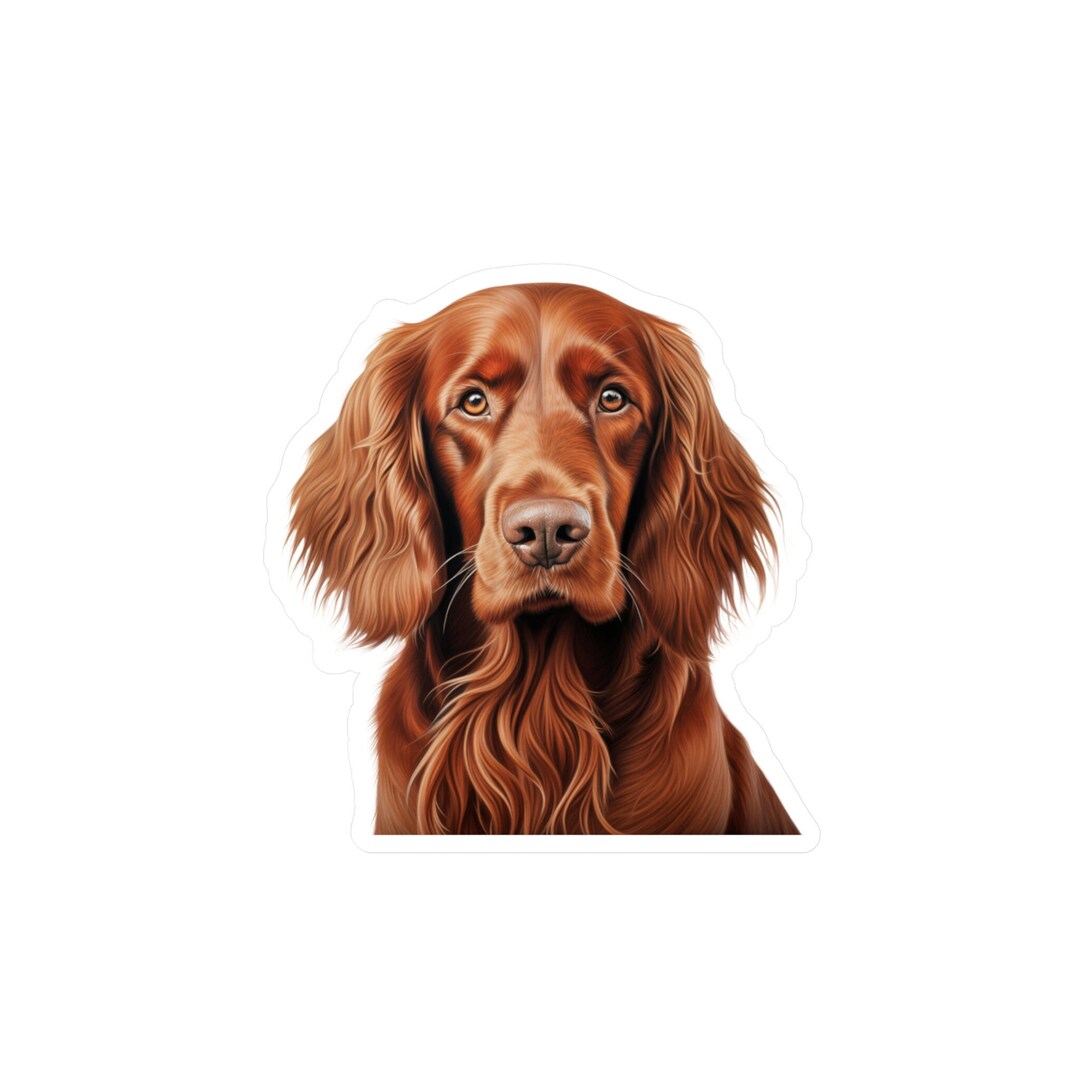 Irish Setter Sticker | Dog Decals | Kiss-cut Vinyl Pet Sticker - Etsy