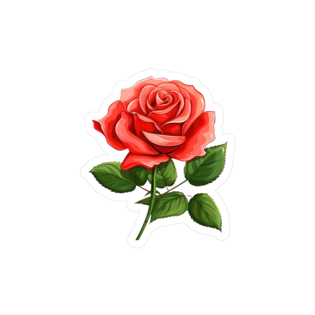 Rose Sticker Kiss-cut Vinyl Decals - Etsy Canada