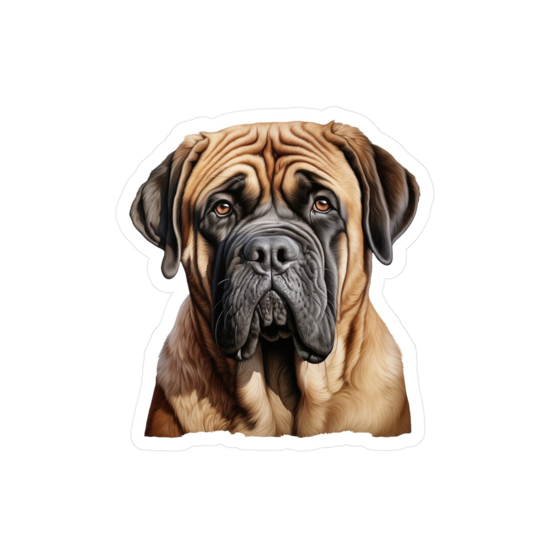 Mastiff Sticker - Kiss-cut Vinyl Dog Decals - Etsy