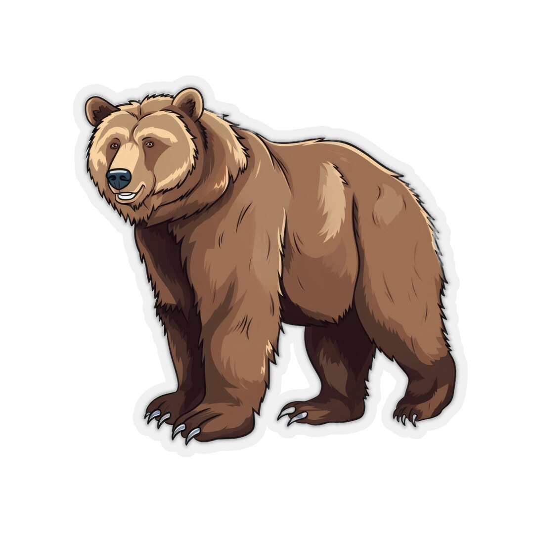 Grizzly Bear Sticker - Bear Decal - Etsy