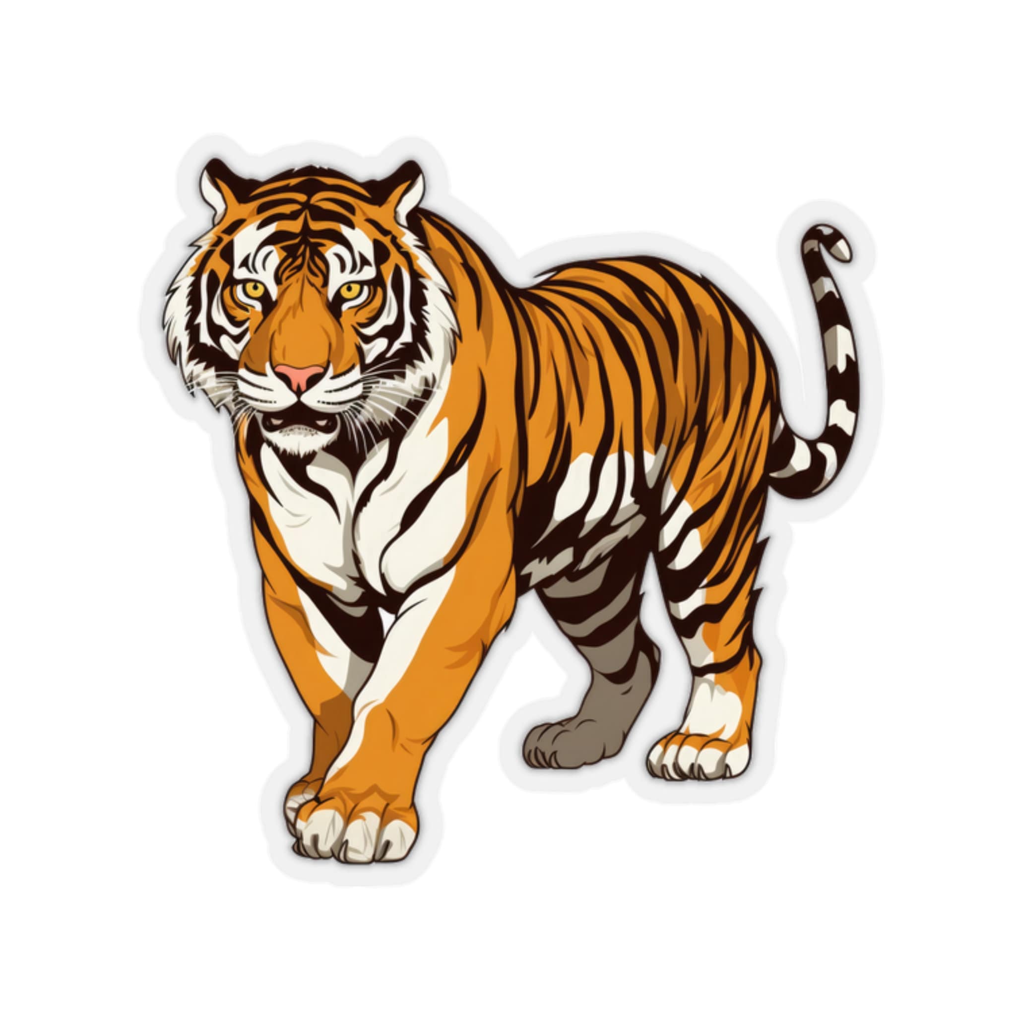 Tiger Sticker Tiger Decal Kiss-cut Vinyl Animal Sticker Laptop Sticker ...