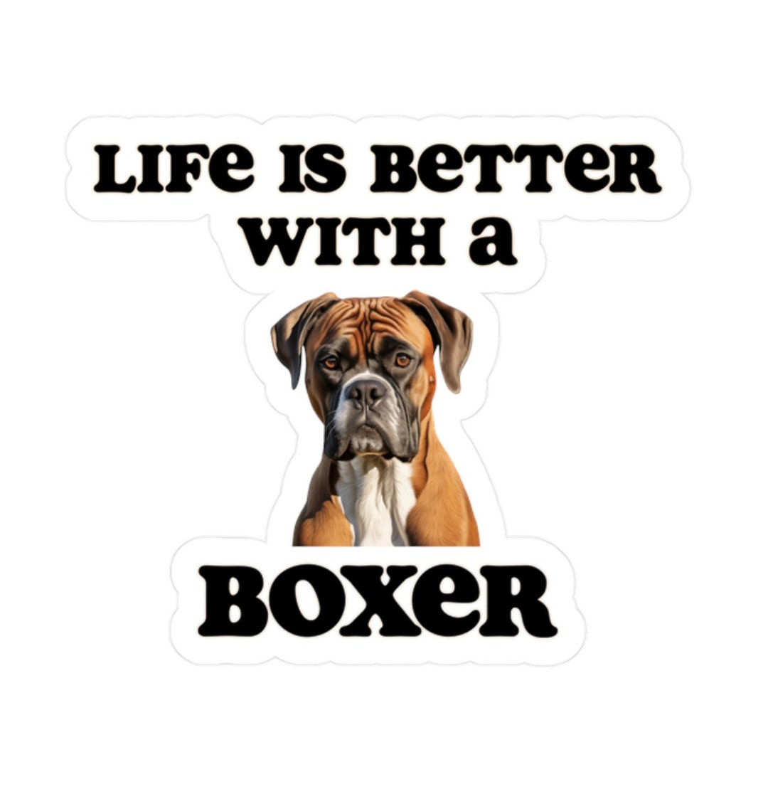 Boxer Sticker - Vinyl Dog Decals - Etsy