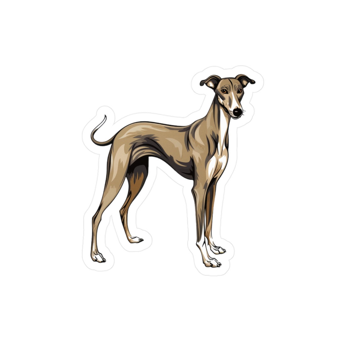 Greyhound Sticker - Kiss-cut Vinyl Dog Decals - Laptop Stickers - Car ...