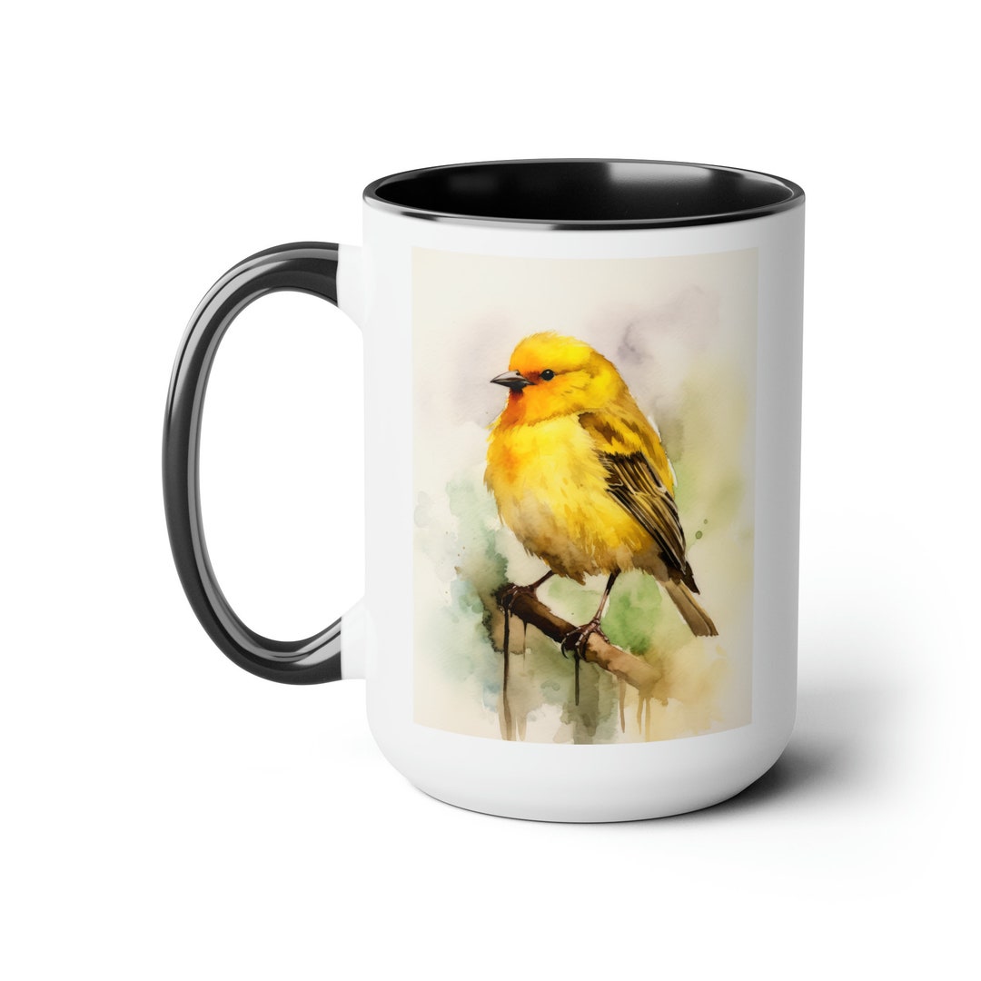 Canary Mug, Bird Lover Gift Bird Mug Friend Gift for Her Secretary ...