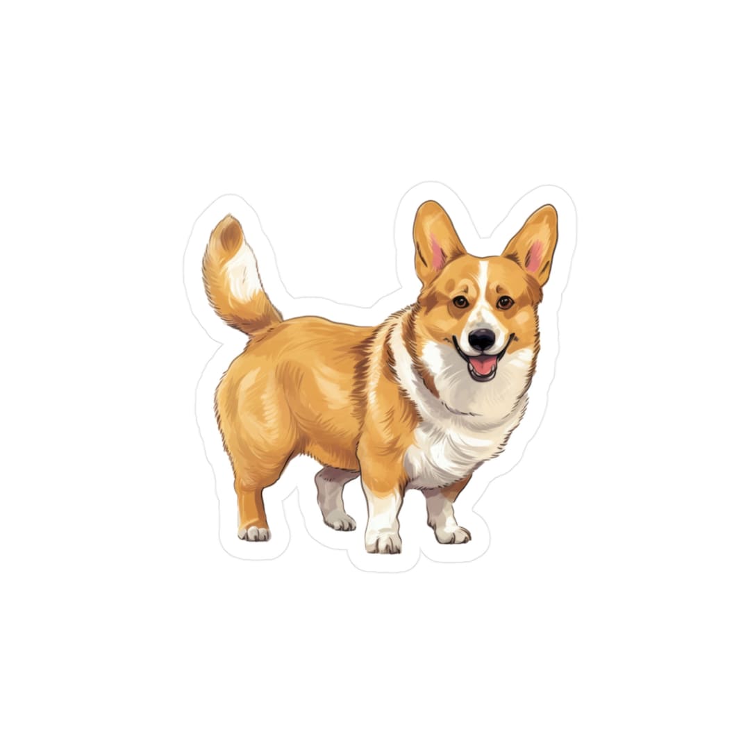 Corgi Sticker - Kiss-cut Vinyl Pet Decals - Dog Car Decal - Corgi ...