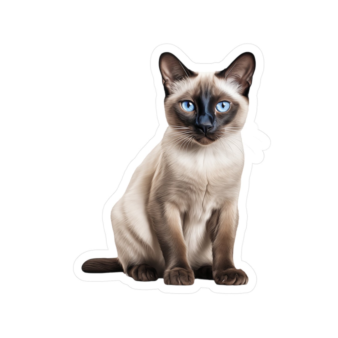 Siamese Cat Sticker Pet Vinyl Decal Animal Car Decal Laptop Sticker ...