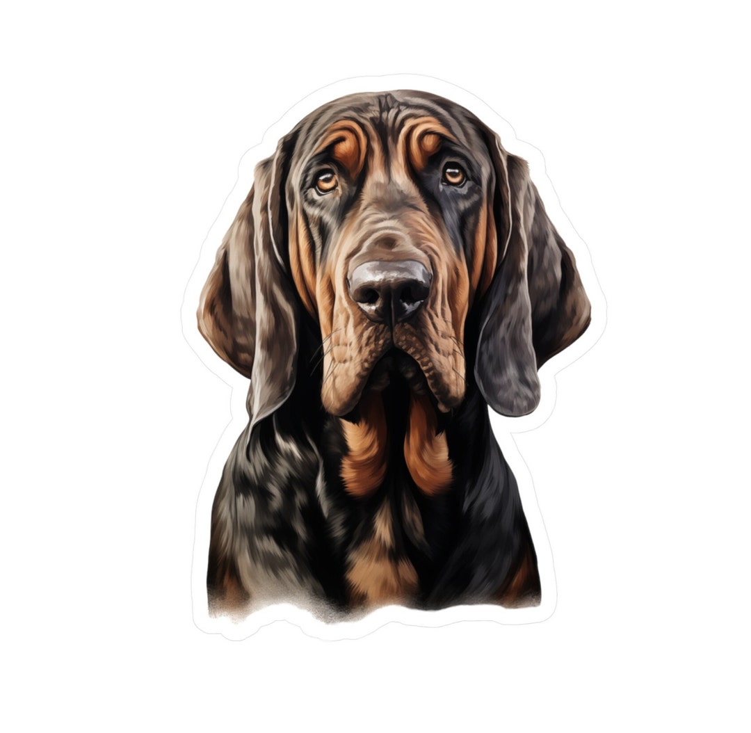 Bloodhound Sticker - Kiss-cut Vinyl Dog Decals - Etsy