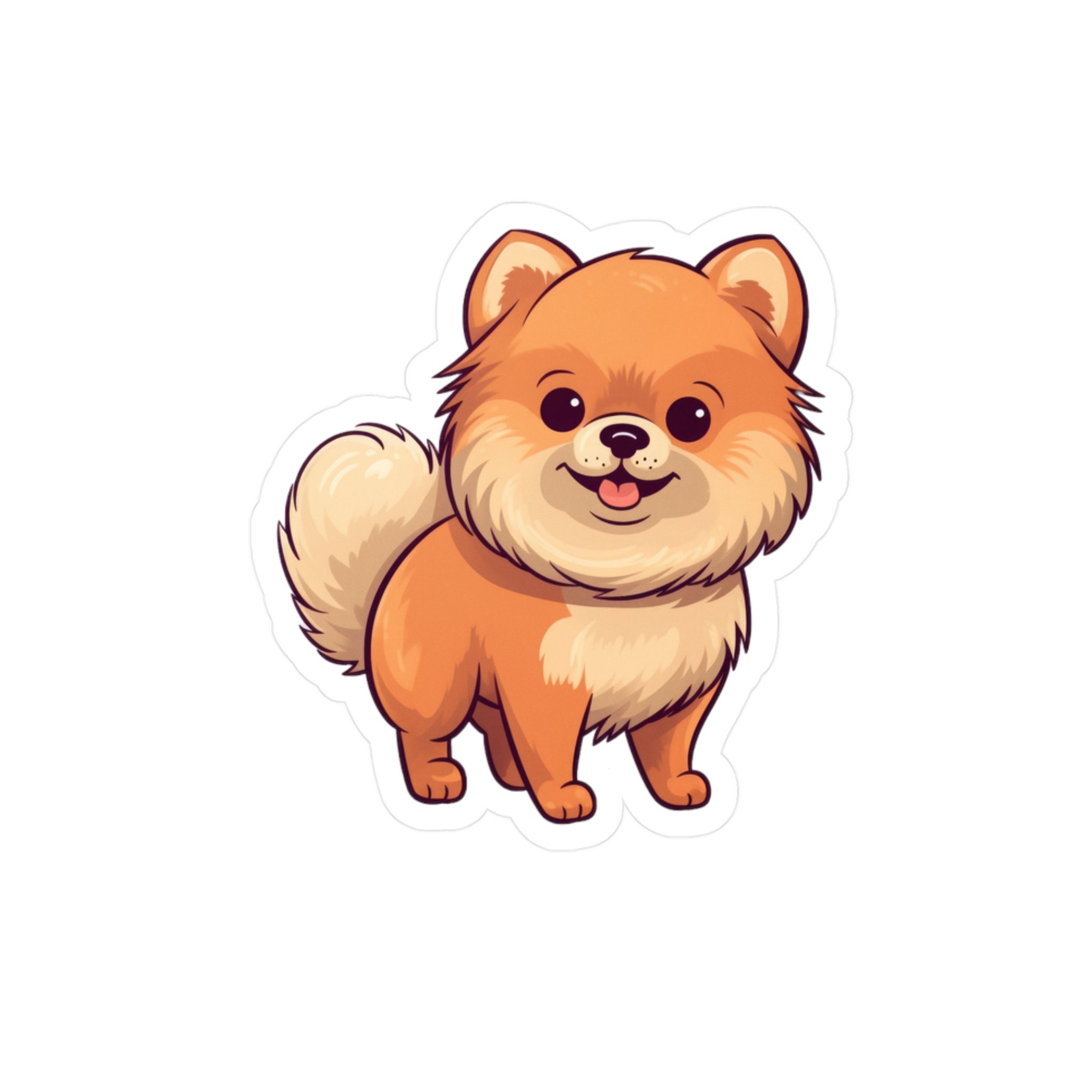 Pomeranian Sticker - Kiss-cut Vinyl Decals - Etsy