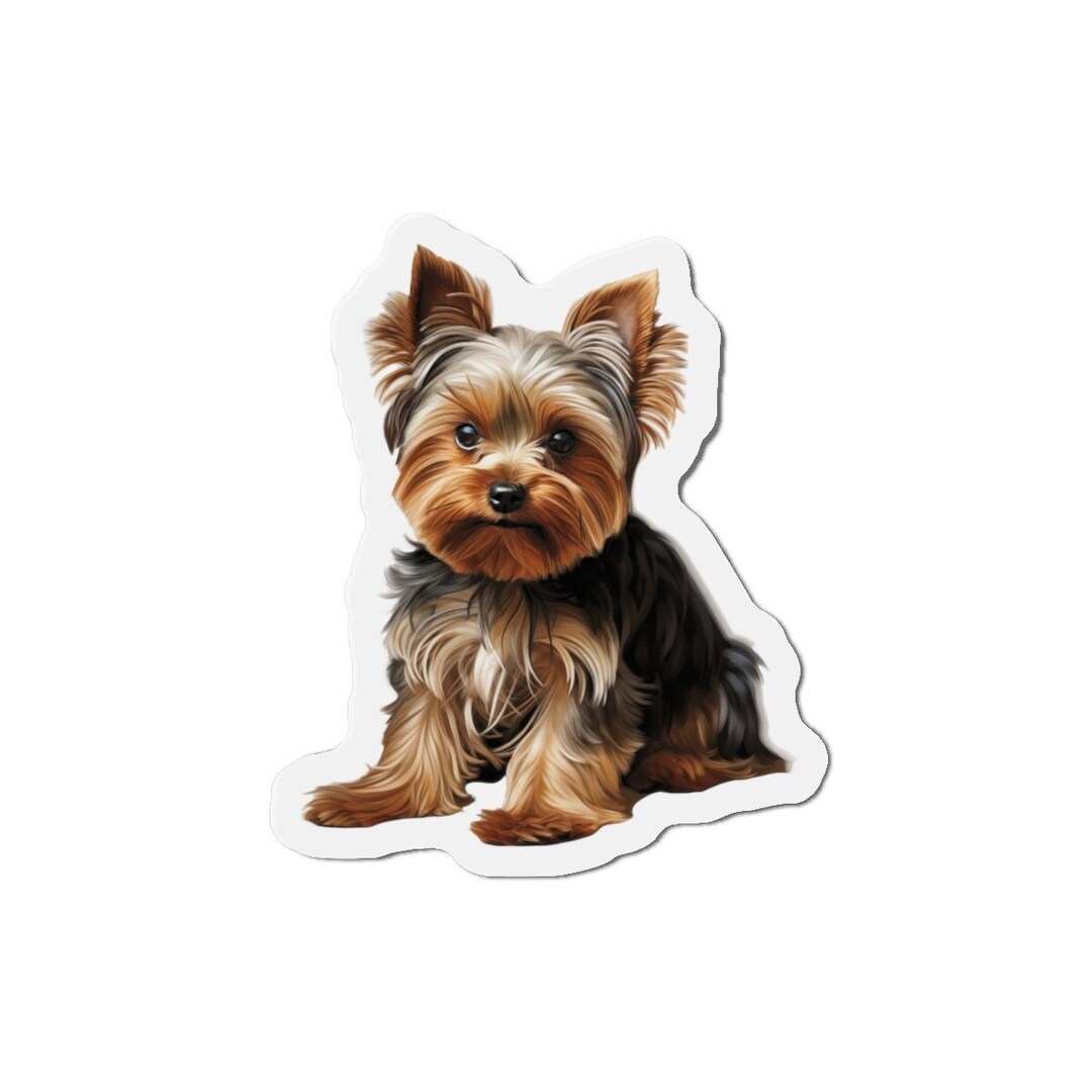 Yorkshire Terrier Magnet - Die-cut Vinyl Dog Fridge Magnet - Pet ...