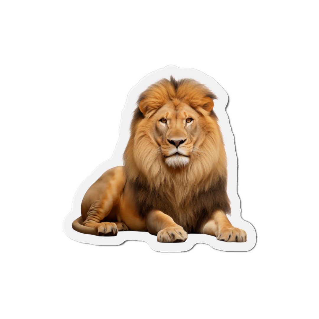 Lion Magnet - Die-cut Animal Magnet - Lion Fridge Magnet - Lion Kitchen ...
