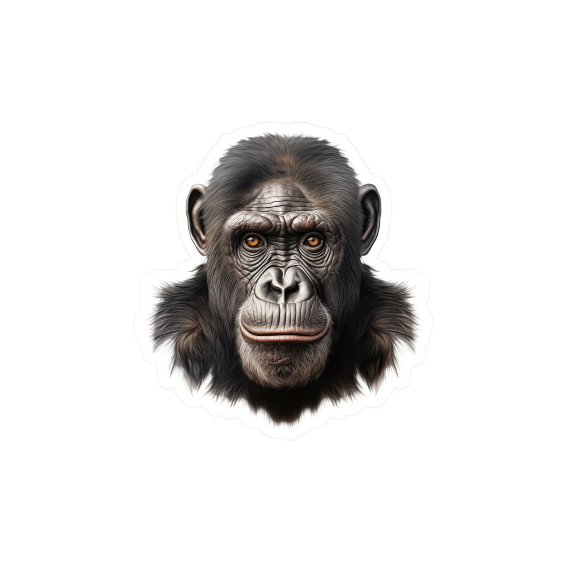 Ape Sticker | Monkey Vinyl Decal | Animal Car Decal | Laptop Sticker ...