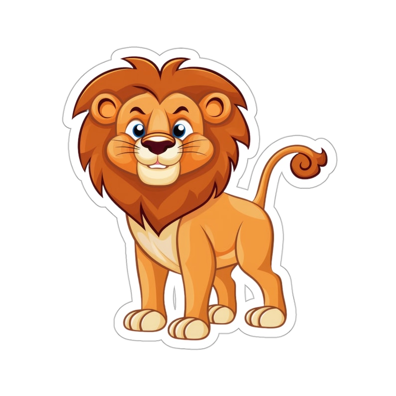 Lion Sticker Lion Decal Animal Laptop Sticker Kiss-cut Vinyl Sticker - Etsy