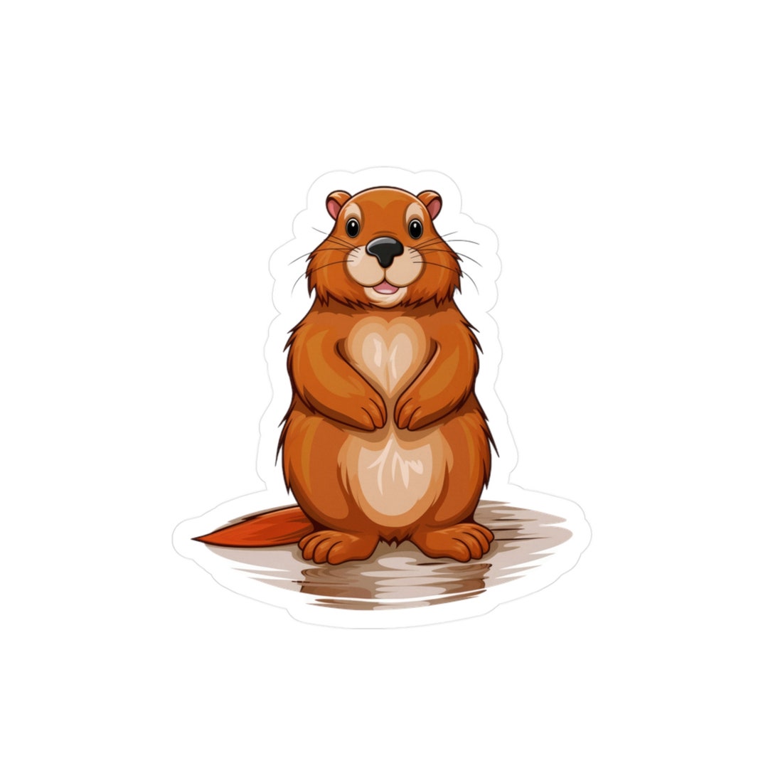 Beaver Sticker - Vinyl Animal Decals - Etsy