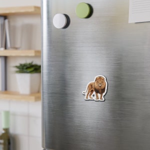 Lion Magnet - Die-cut Animal Fridge Magnet - Animal Kitchen Decor ...