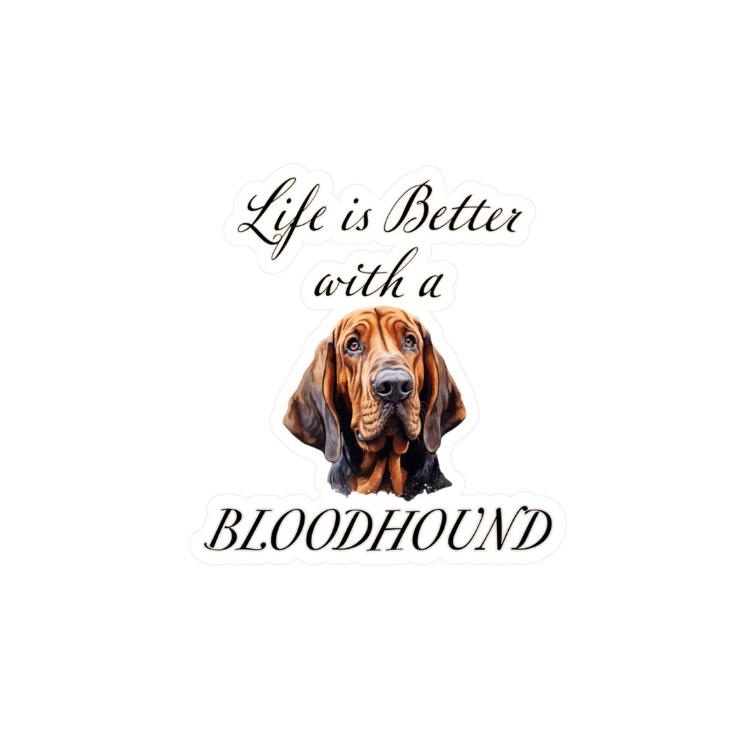 Bloodhound Sticker - Vinyl Dog Decals - Etsy