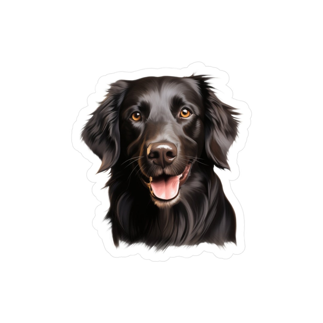 Flat-coated Retriever Sticker - Vinyl Dog Decals - Pet Car Decals - Dog ...
