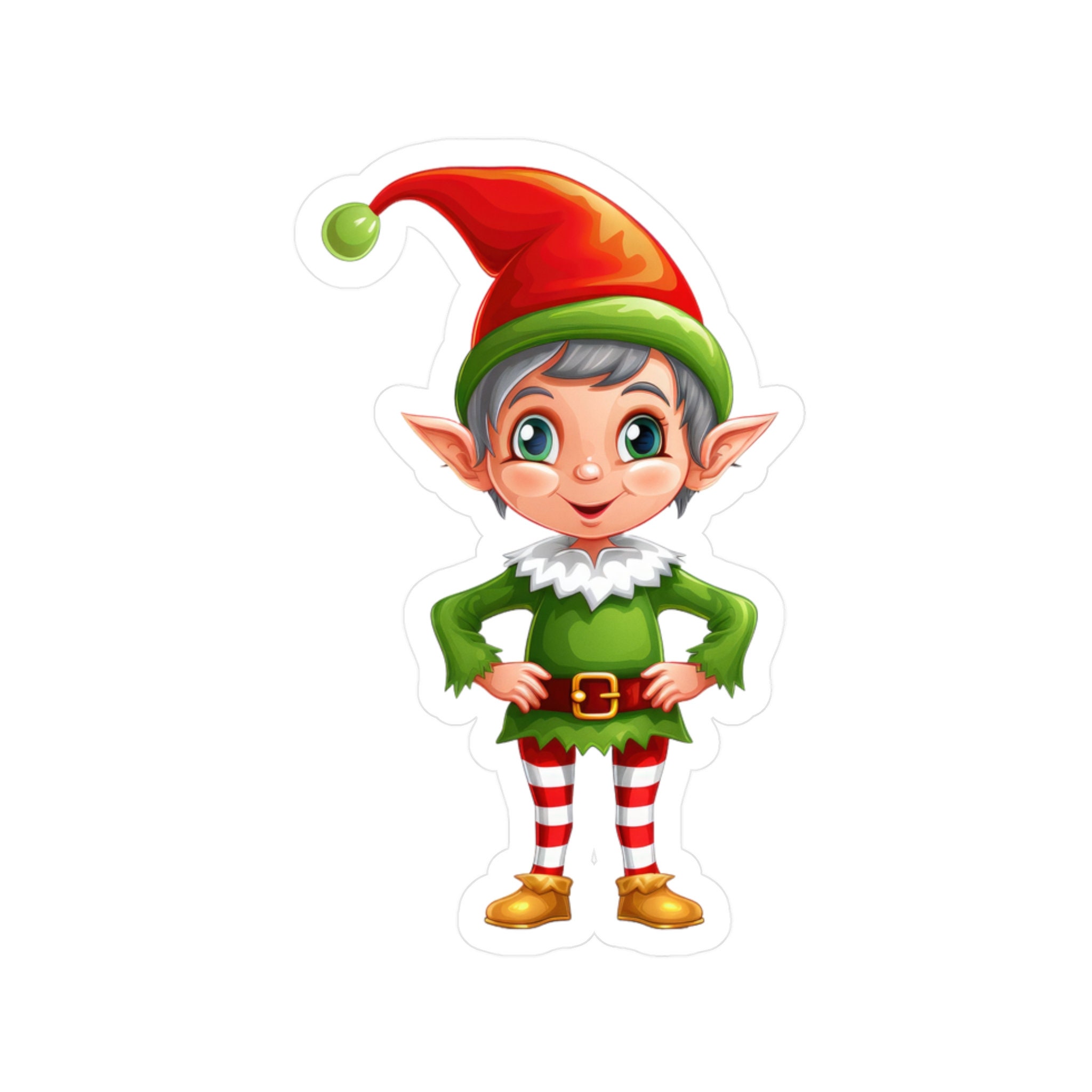 Christmas Elf Sticker Kiss-cut Vinyl Decals - Etsy