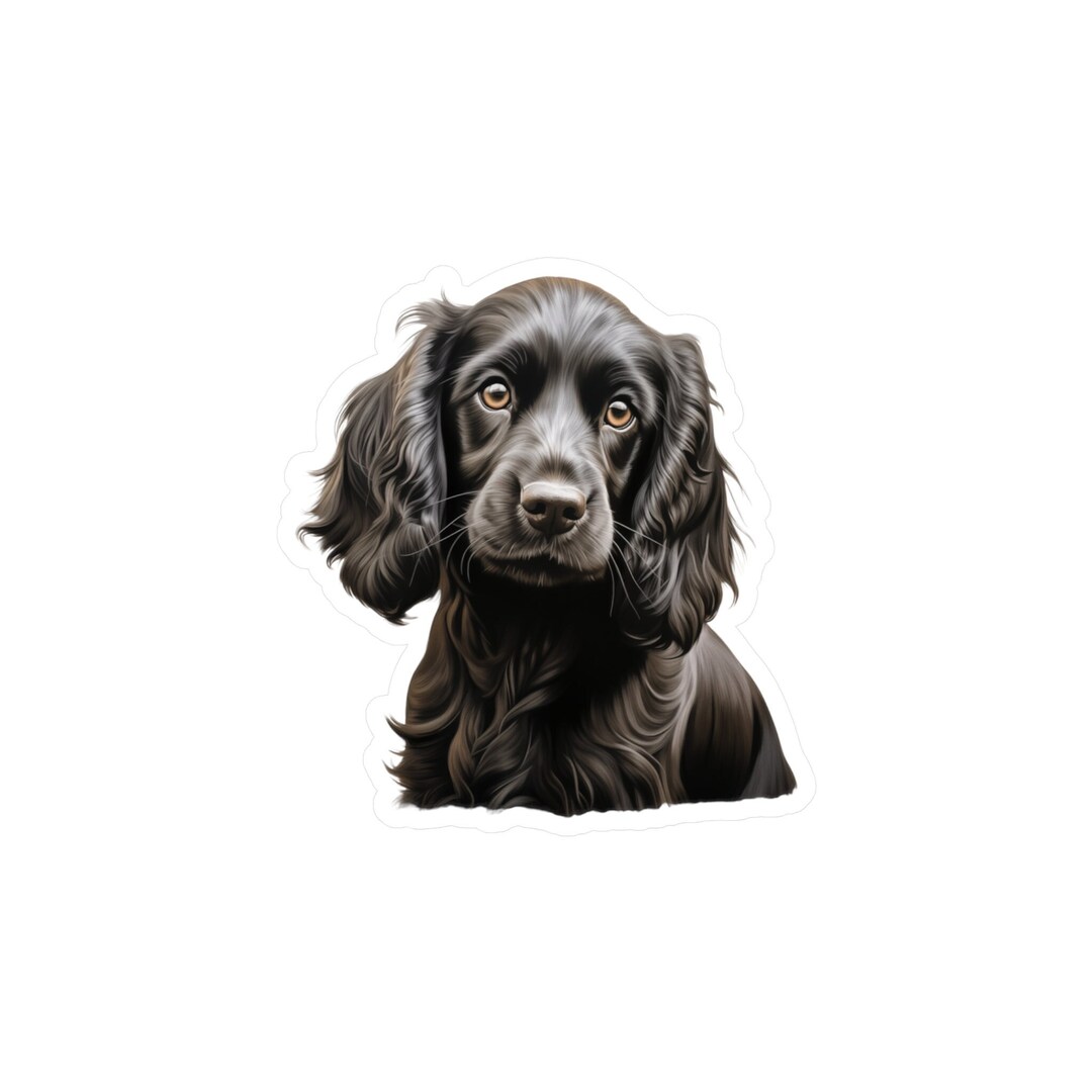 Black Cocker Spaniel Sticker - Vinyl Dog Decals - Etsy