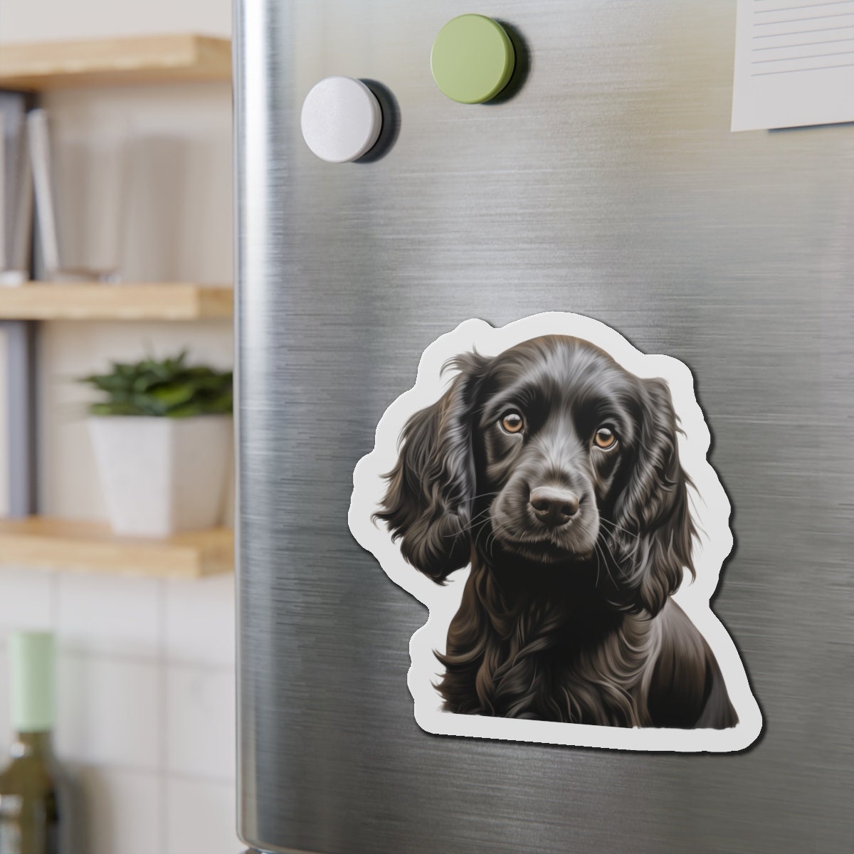 Black Cocker Spaniel Magnet - Die-cut - Etsy