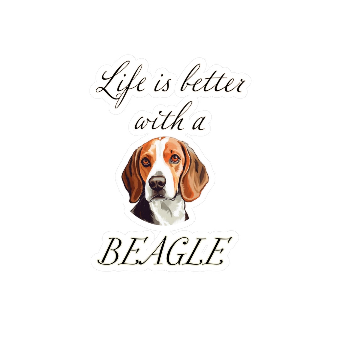 Life is Better With a Beagle Sticker | Dog Decal | Pet Laptop Sticker ...