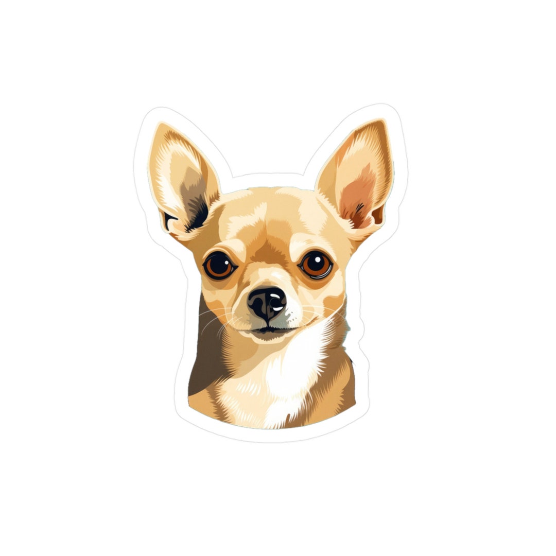 Chihuahua Sticker - Kiss-cut Vinyl Dog Decals - Pet Car Decal - Dog ...