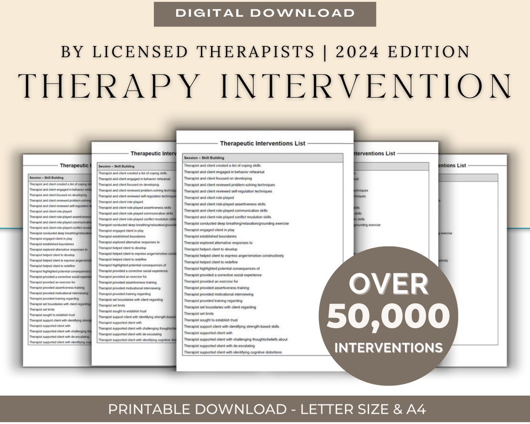 Therapeutic Interventions, Therapy Intervention List, Therapist Cheat ...