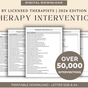 Therapeutic Interventions, Therapy Intervention List, Therapist Cheat ...