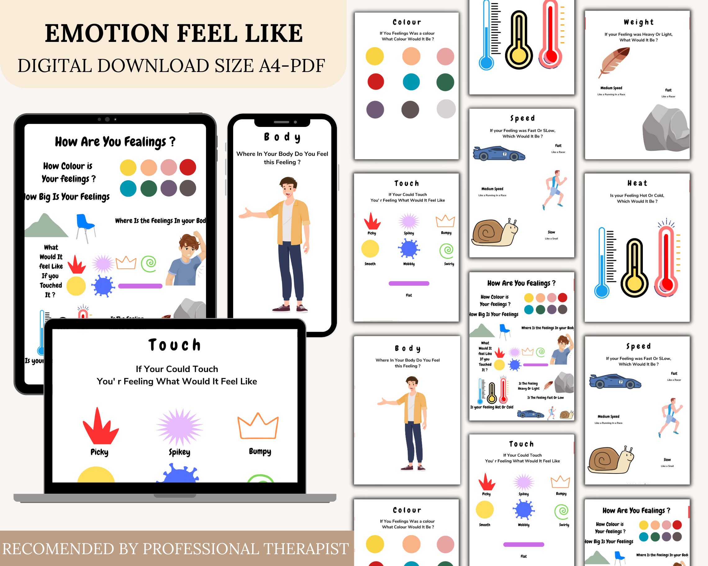 Emotions in the Body Poster and Printable Cards | Helping Students to ...