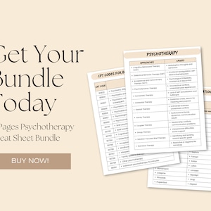 Psychotherapy Cheat Sheets: Clinical Terms, Mental Health Assessment ...