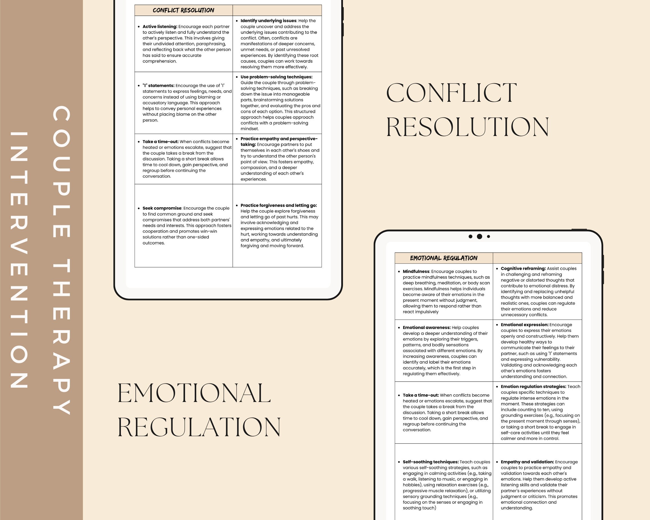 Couples Therapy Interventions: Therapist Cheat Sheets (printable) - Etsy