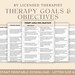 Therapy Goals and Objectives Bundle, Clinical Therapy Notes, Therapist ...