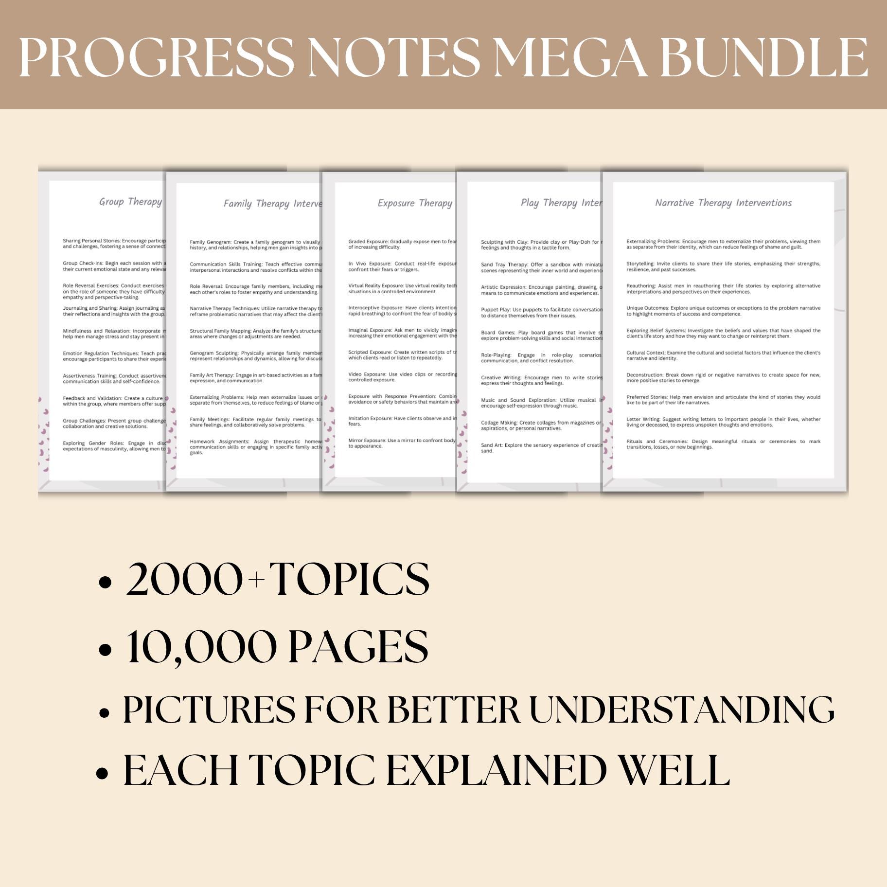 Therapy Progress Notes Sentence Starters - Documentation Guide for ...