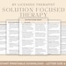 Solution Focused Therapy Questions Cheat Sheet | Sfbt Worksheets ...
