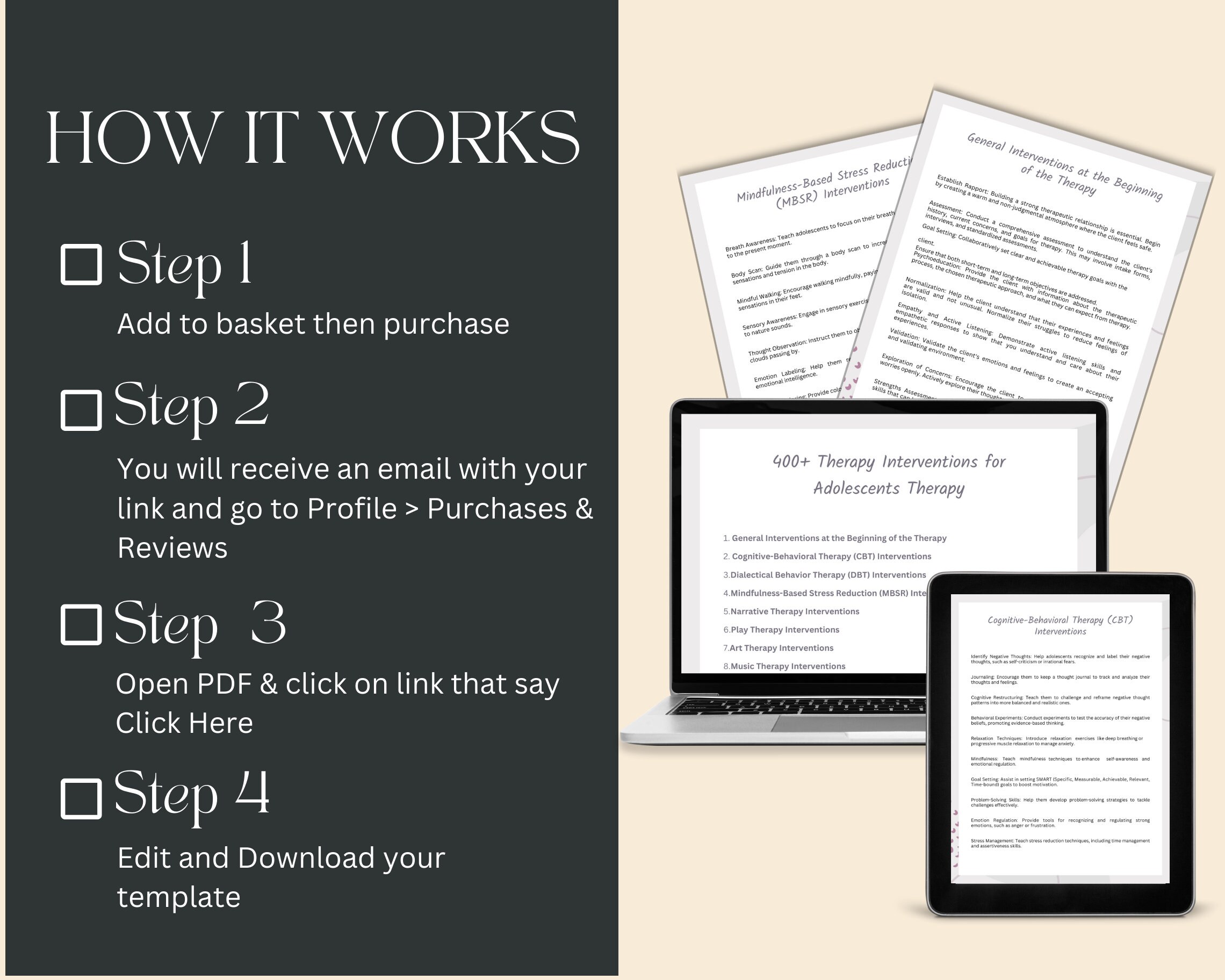 Adolescent Therapy Interventions for Progress Notes, Therapeutic ...