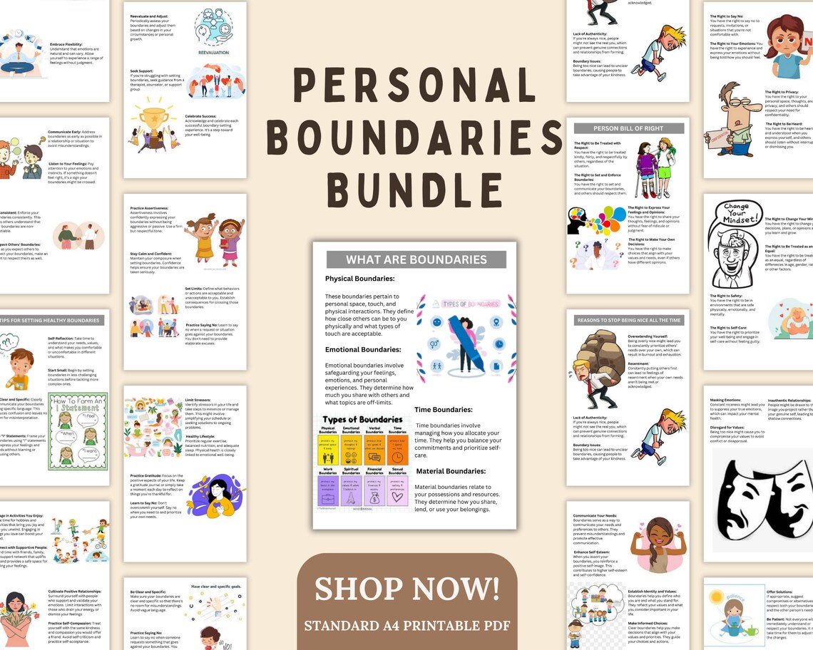 Personal Boundary Worksheets, Therapy Worksheets, Personal Space ...