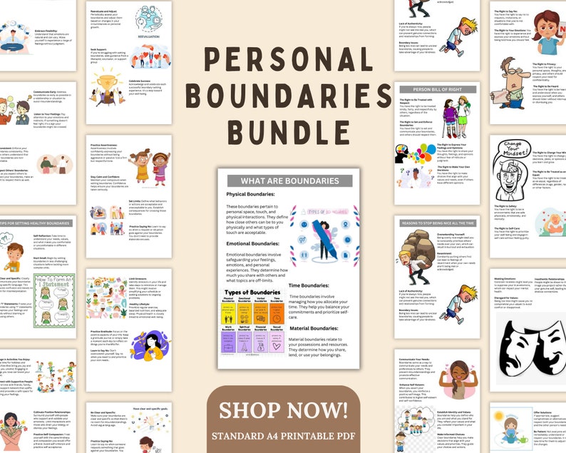 Personal Boundary Worksheets, Therapy Worksheets, Personal Space ...