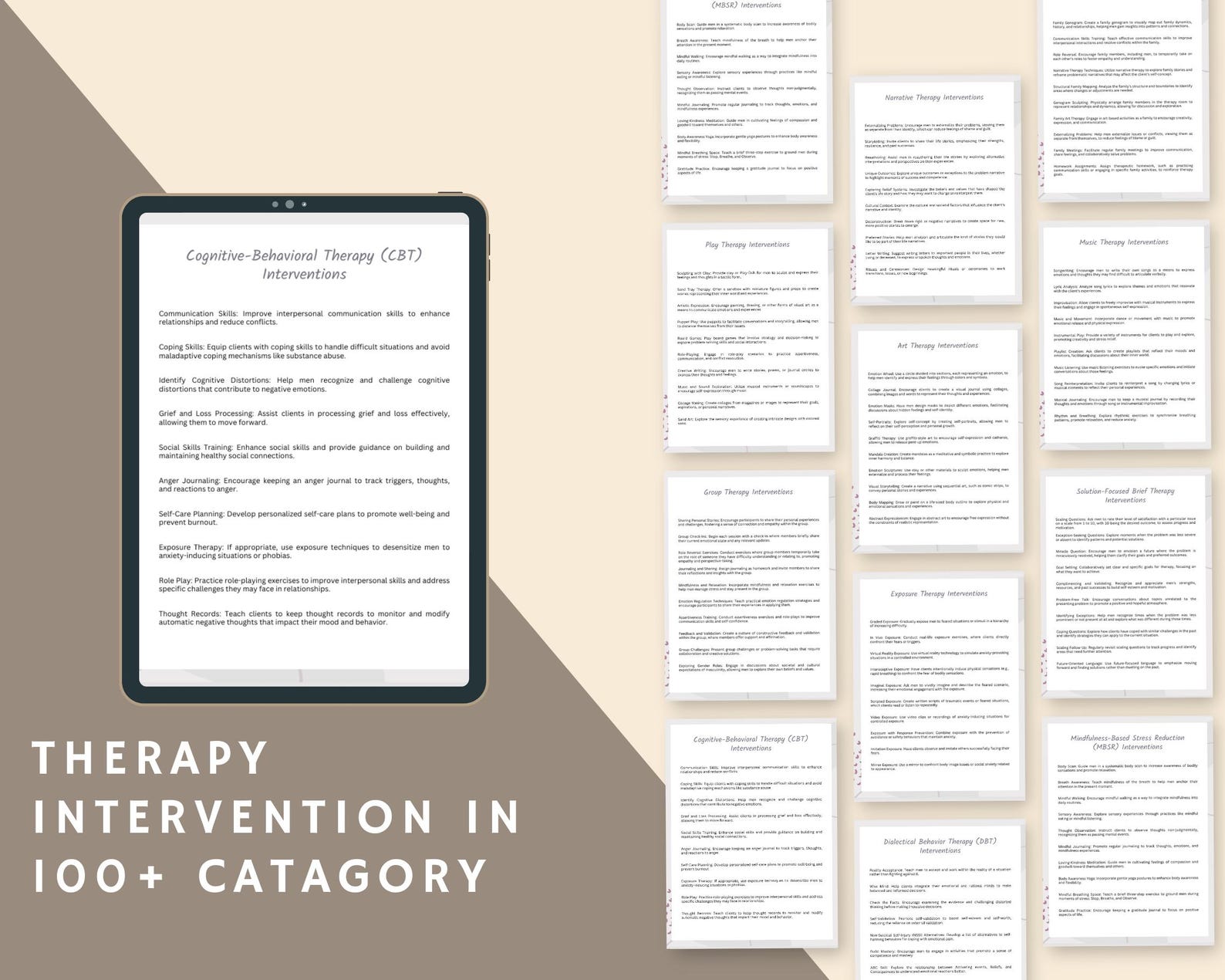 Therapy Intervention Phrases: HIPAA Compliant Progress Notes (digital ...