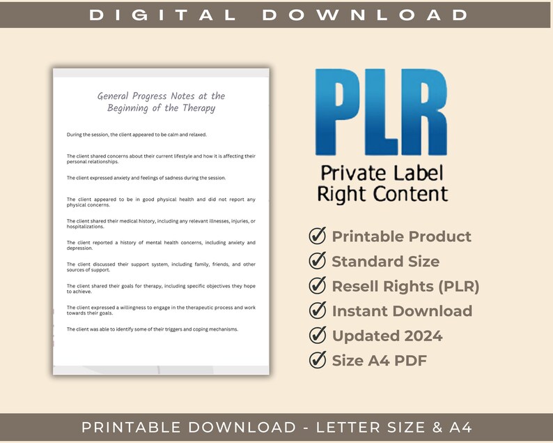 Adolescent Therapy Progress Notes: 400+ Statements (digital Download ...