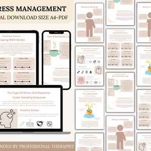 Stress Management Psychoeducation Posters: Mental Health Resources ...